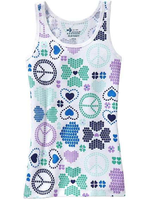 Old Navy Girls Printed Rib Knit Tanks | Myloo