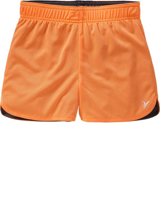 Girls Active By Old Navy Reversible Mesh Shorts – Neon Peach Cotton | Leemm