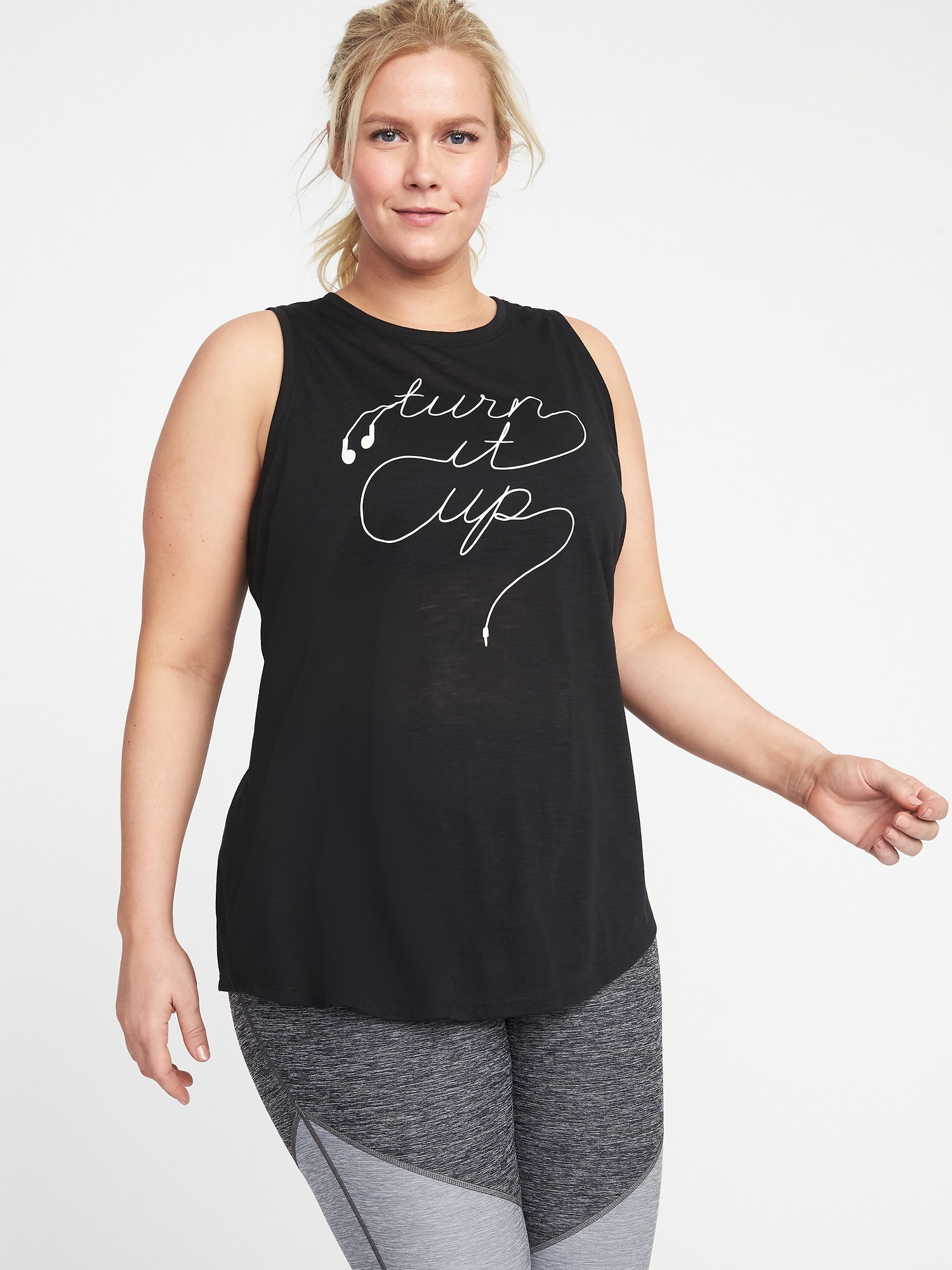 Plus-Size Graphic Performance Muscle Tank | Old Navy