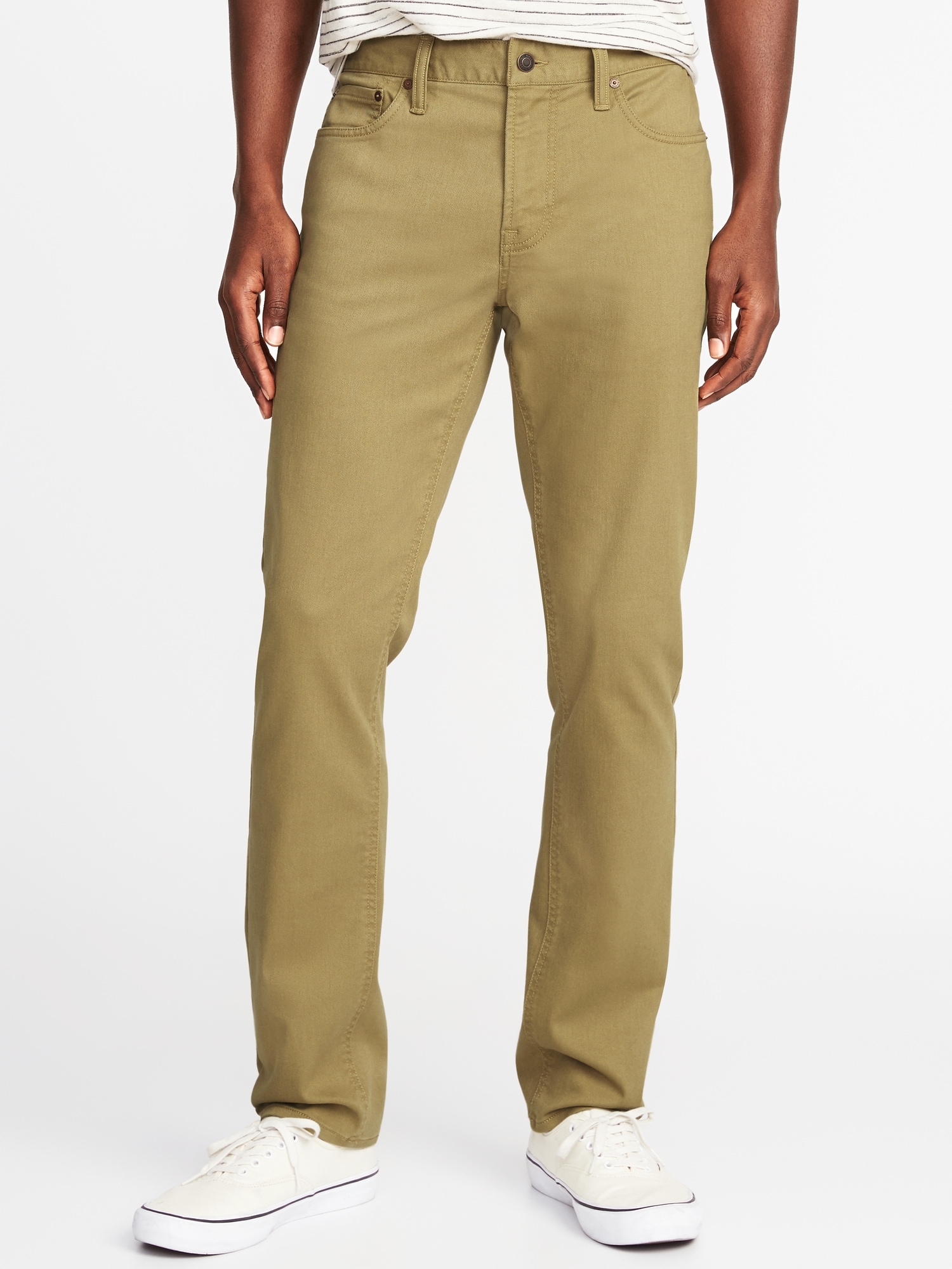 Slim Built-In Flex All-Temp Twill Five-Pocket Pants for Men | Old Navy
