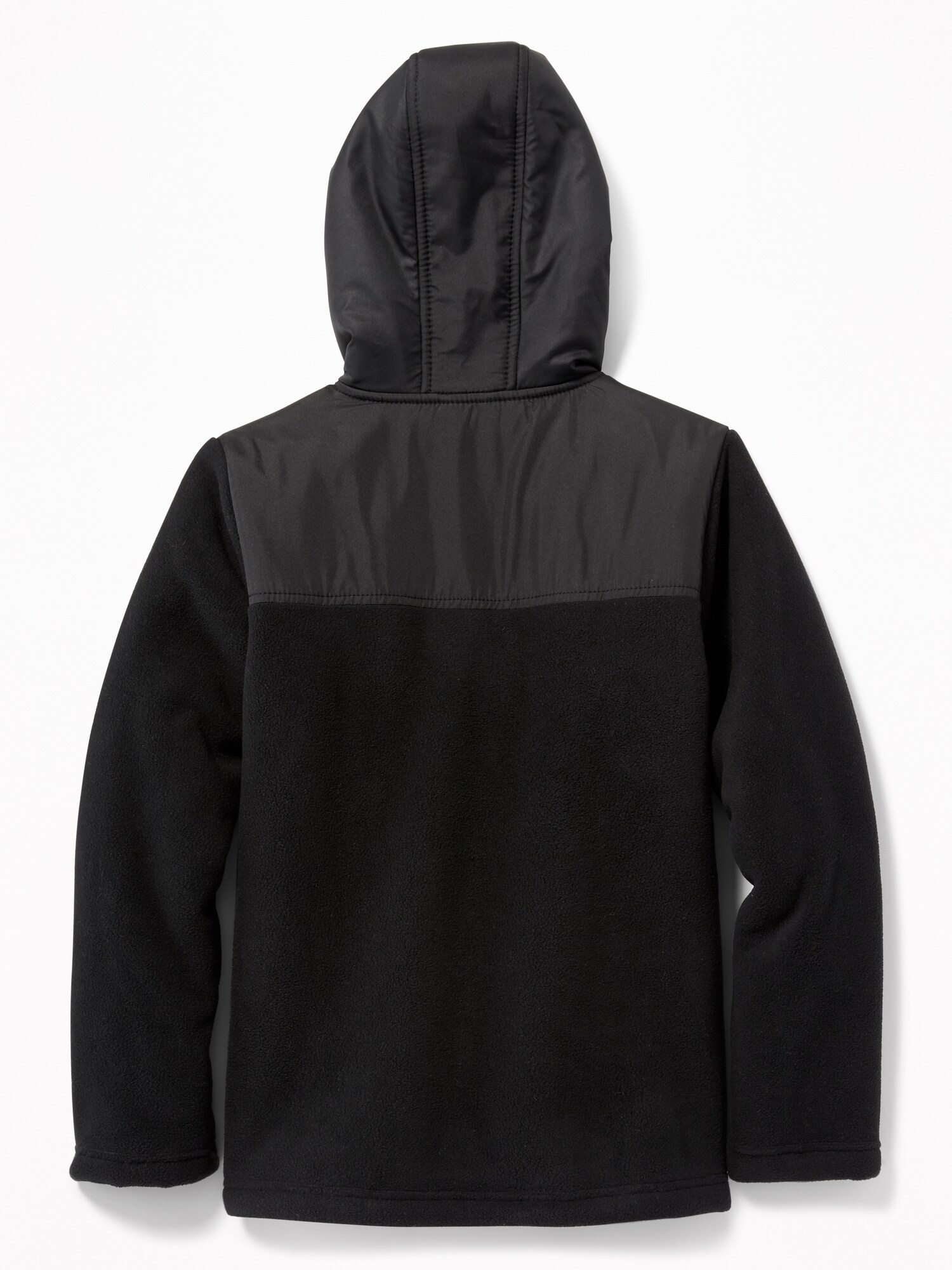 Mixed-Fabric Sherpa-Lined Hooded Jacket For Boys | Old Navy