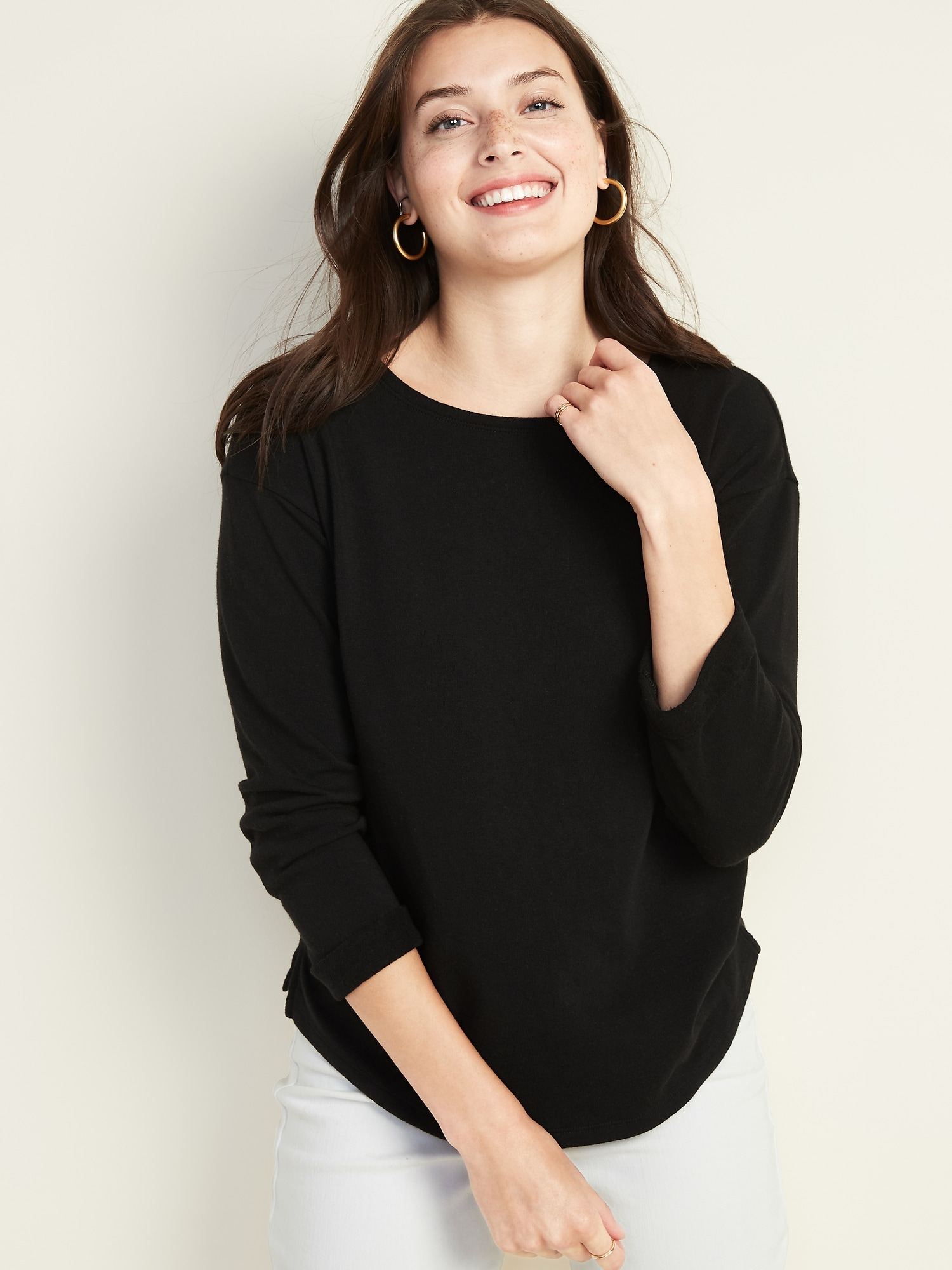Loose French Terry Top for Women | Old Navy