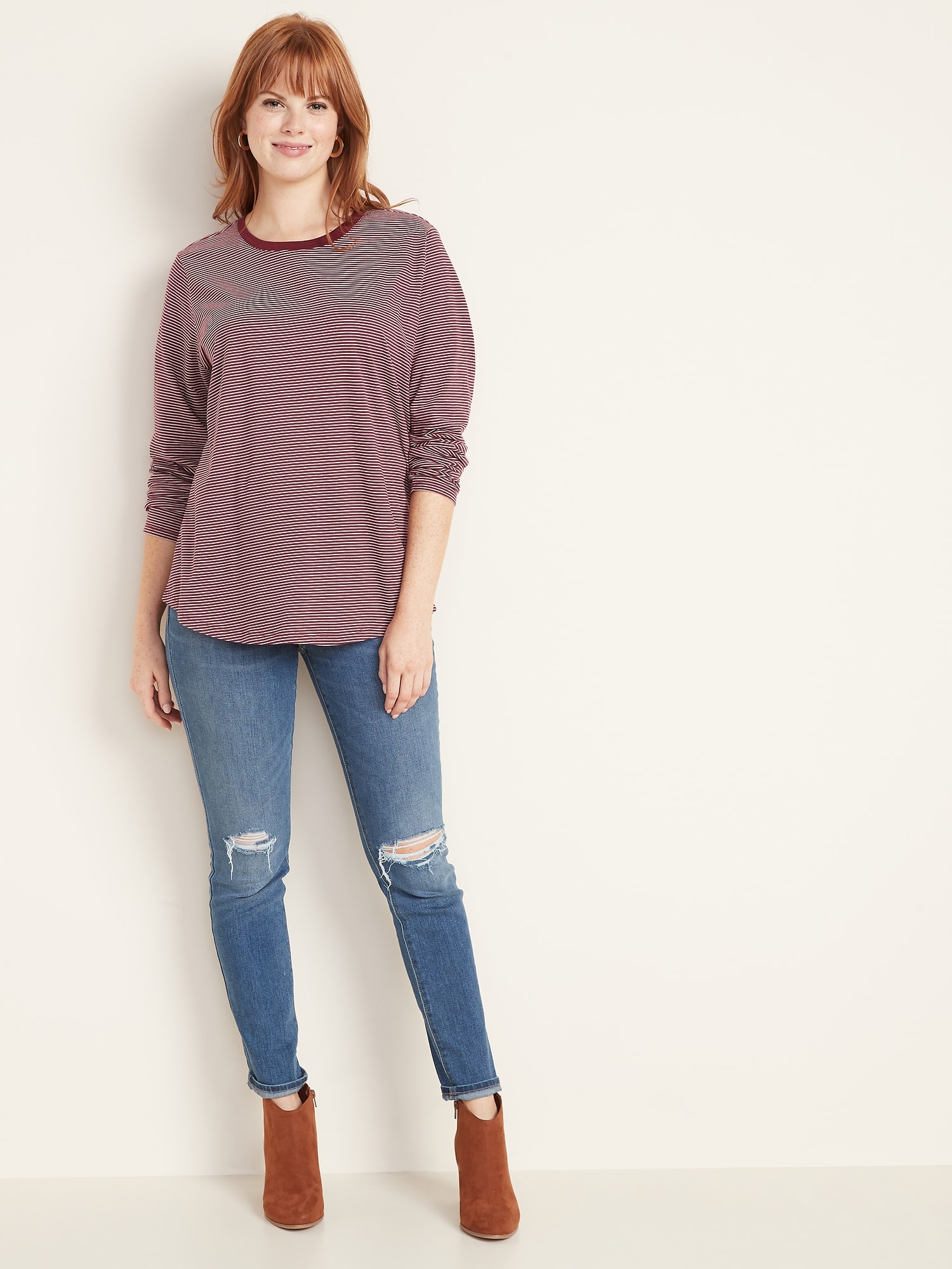 EveryWear Striped Long-Sleeve Tee for Women | Old Navy