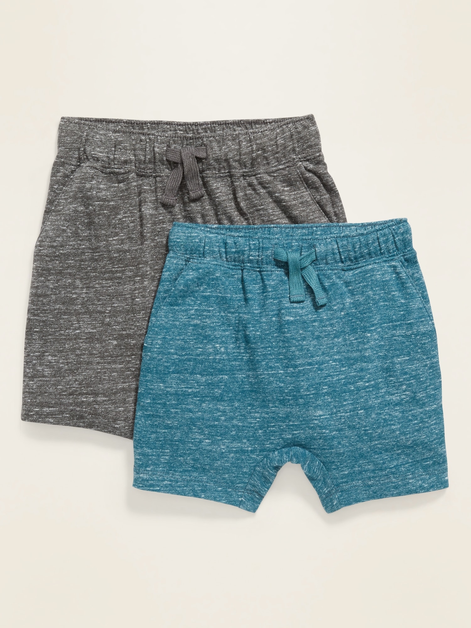 Functional Drawstring U-Shaped Slub-Knit Shorts 2-Pack for Toddler Boys ...