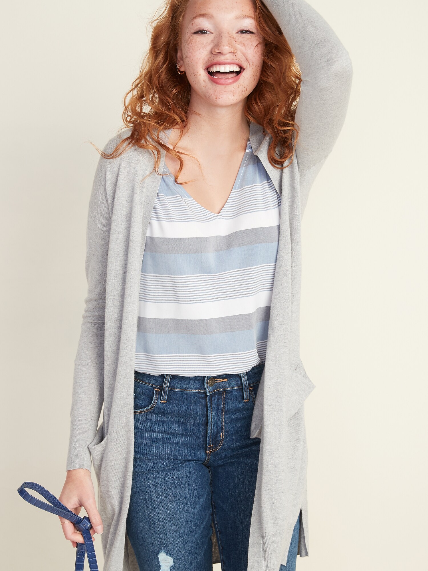 Super-Long Open-Front Sweater for Women | Old Navy
