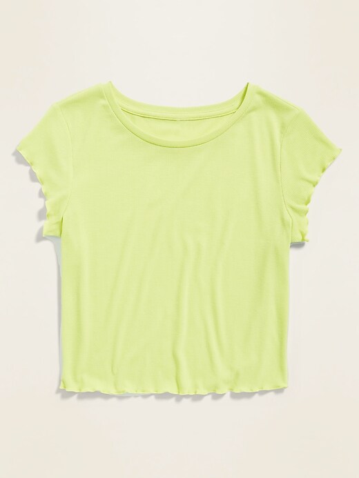 Ultra-Lightweight Rib-Knit Lettuce-Edge Top for Women | Old Navy