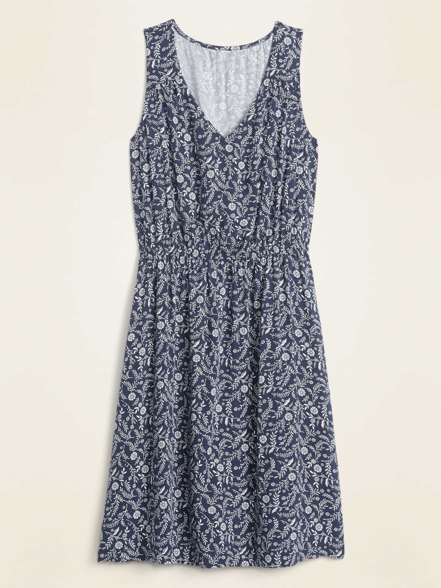 Sleeveless Waist-Defined V-Neck Dress for Women | Old Navy
