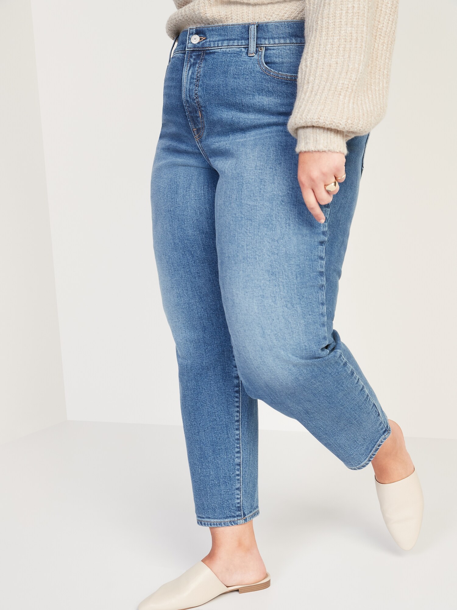 High-Waisted Secret-Slim Pockets O.G. Straight Plus-Size Jeans | Old Navy
