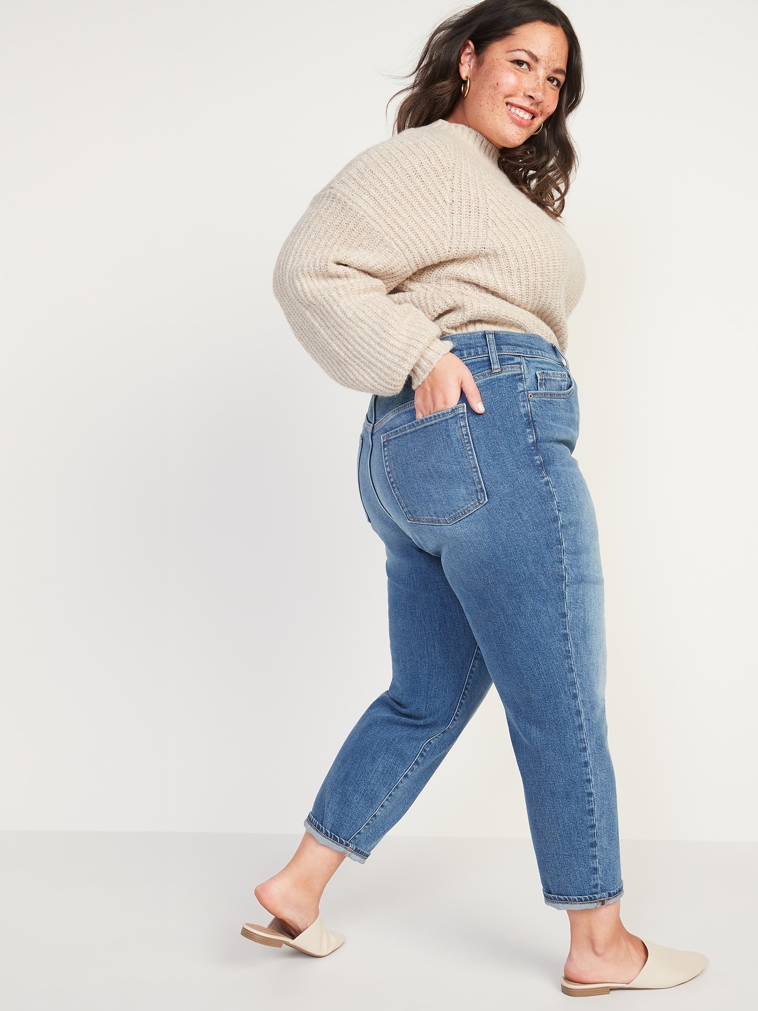 High-Waisted Secret-Slim Pockets O.G. Straight Plus-Size Jeans | Old Navy