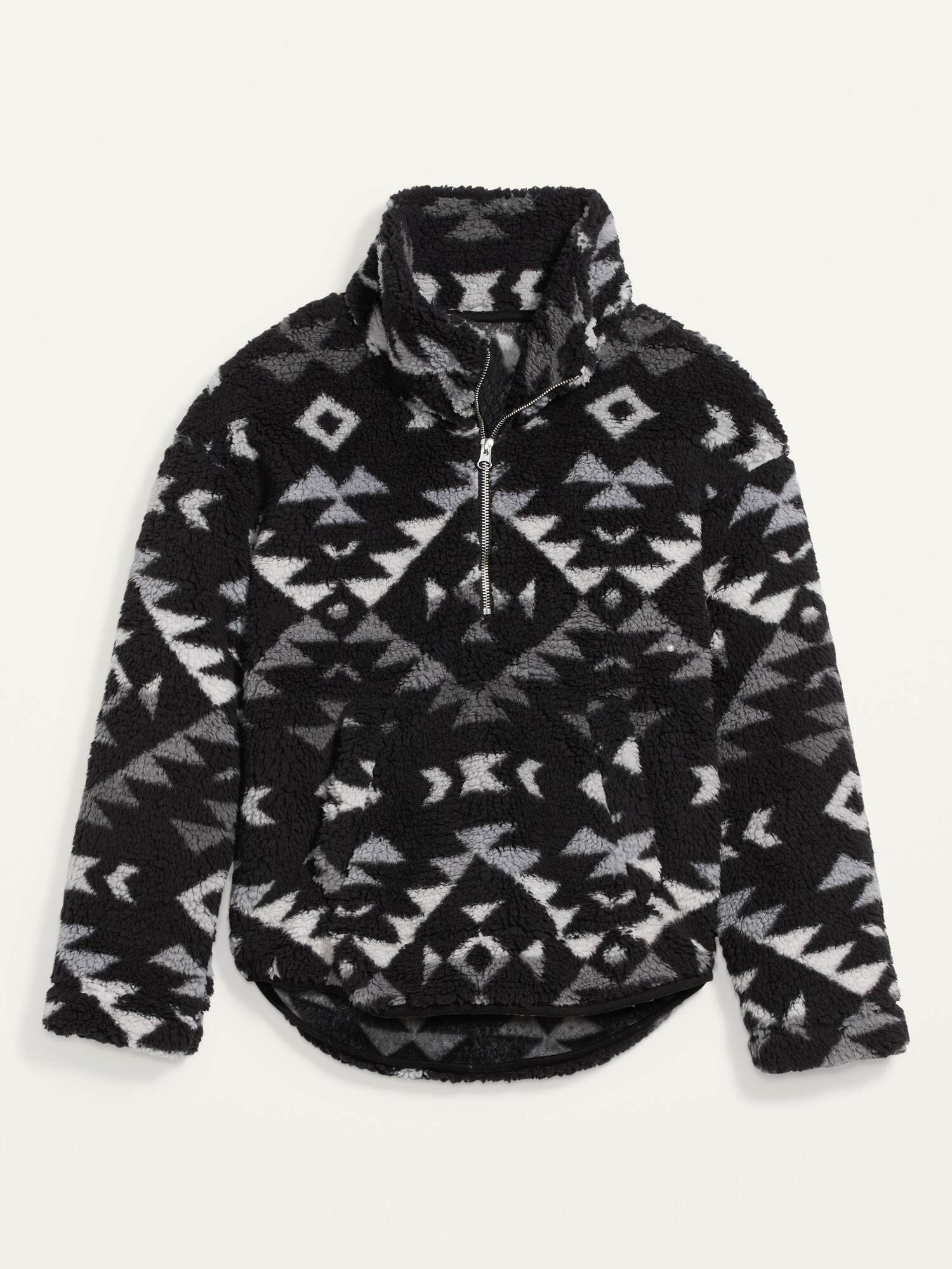 Relaxed Cozy Sherpa Half-Zip Sweatshirt for Women | Old Navy