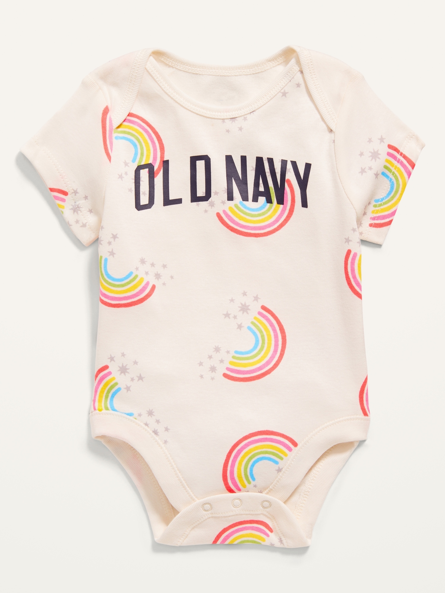 Cache-couche à manches courtes à imprimé et logo pour Bébé | Old Navy