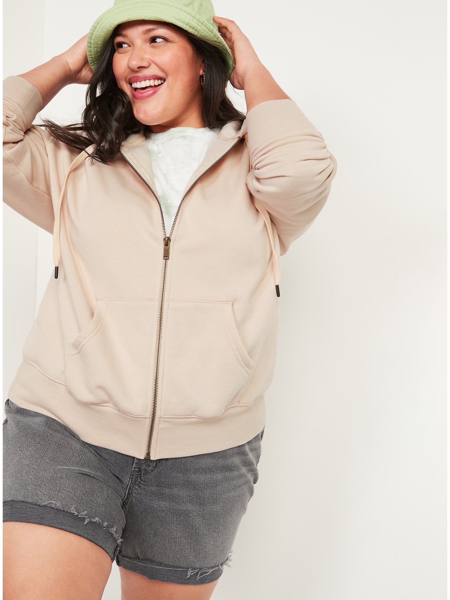 Soft Slouchy Zip-Front Plus-Size Hoodie | Old Navy