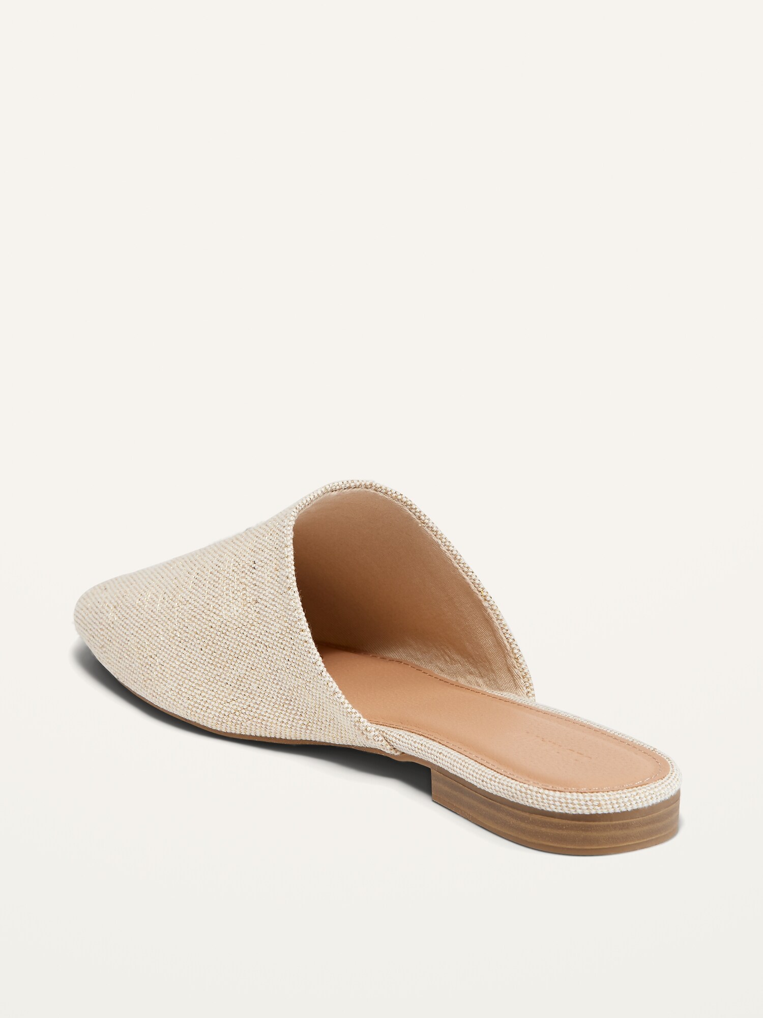 Metallic-Textile Mule Flats for Women | Old Navy