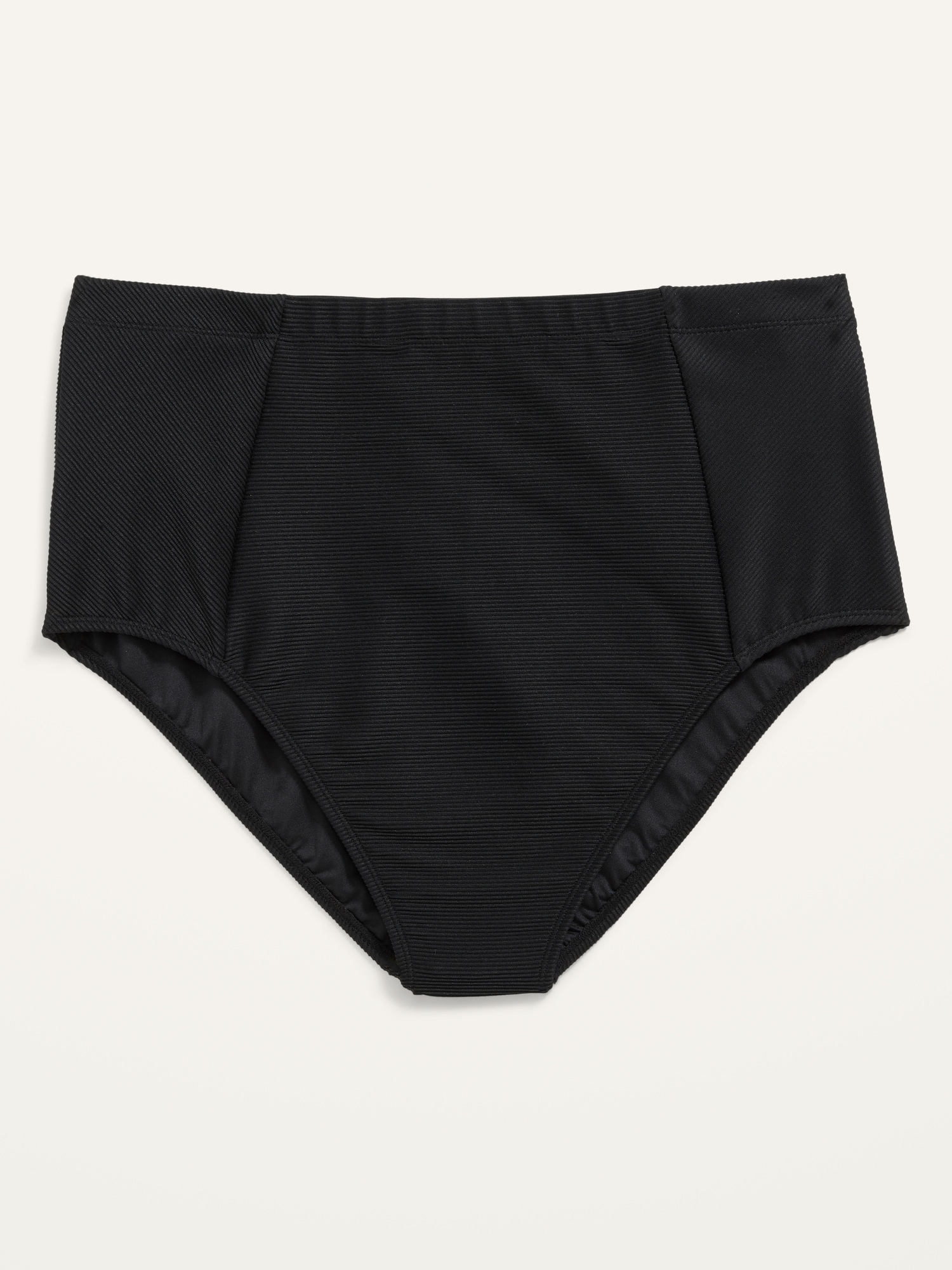 High Waisted Secret Slim Textured Rib Plus Size Swim Bottoms Old Navy