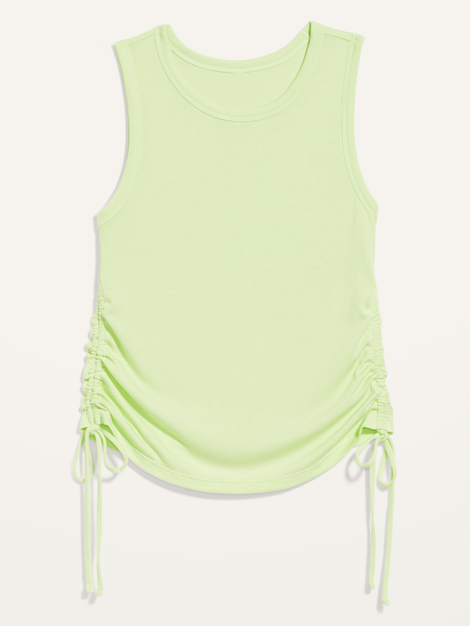UltraLite Rib-Knit Side-Cinch Cropped Tank Top for Women | Old Navy
