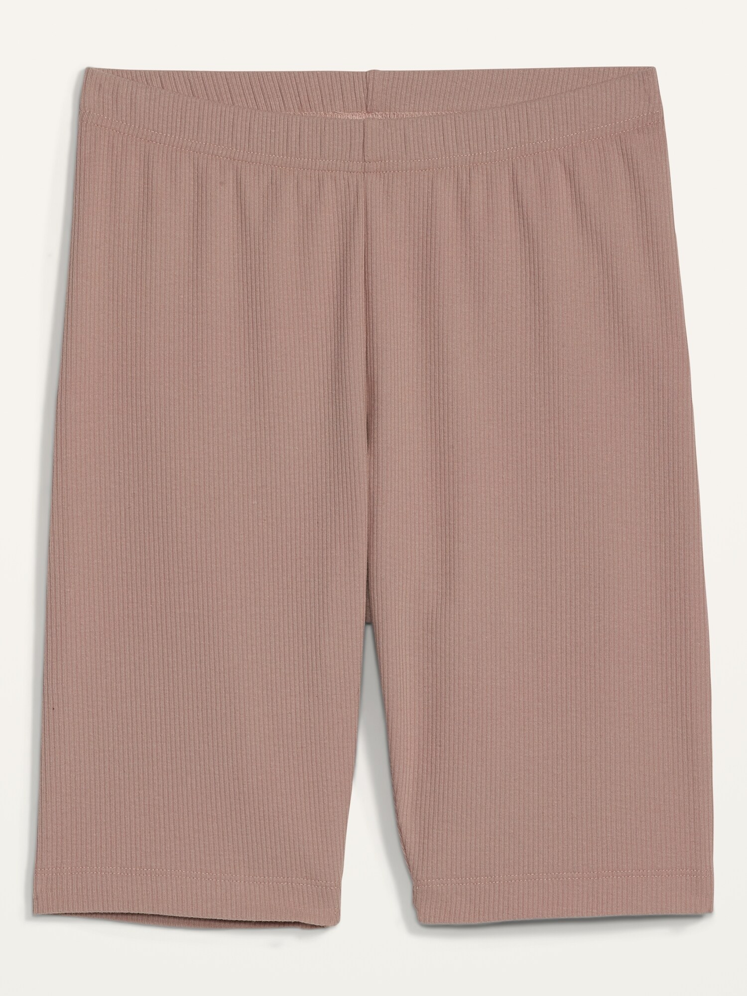 High-Waisted Rib-Knit Long Biker Shorts For Women -- 9-Inch Inseam ...