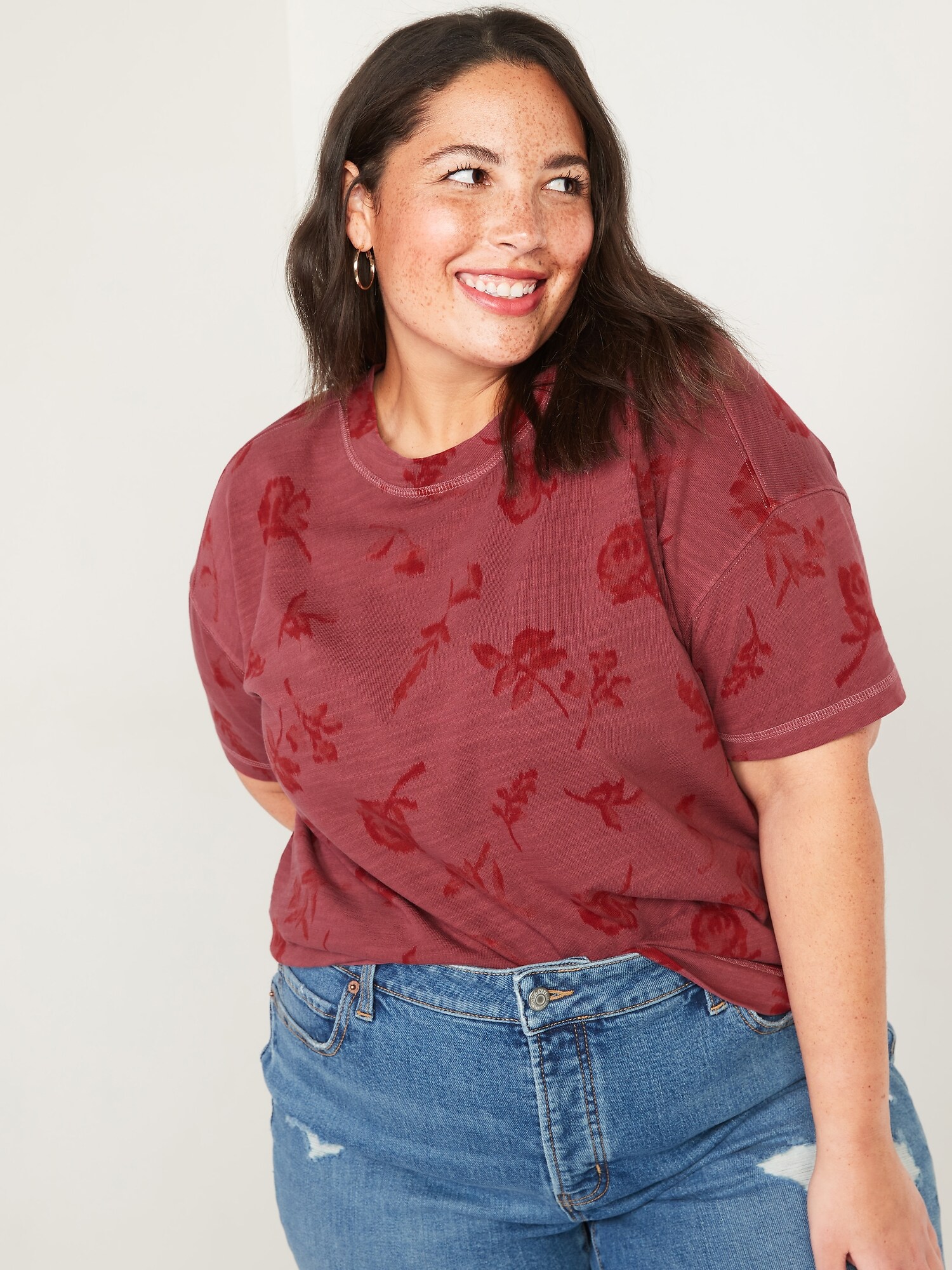 Loose Vintage Crew-Neck Plus-Size Tee | Old Navy