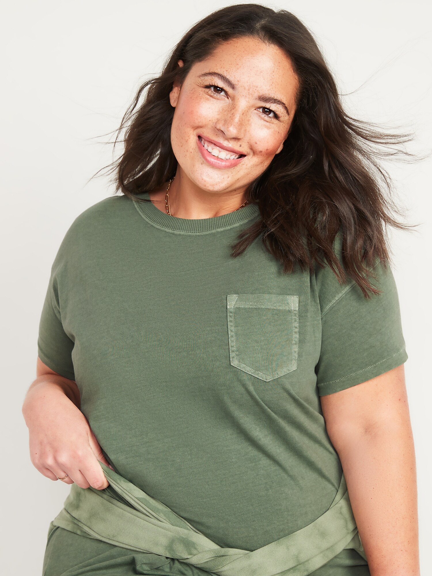 Vintage Garment Dyed Plus Size T Shirt Shift Dress Old Navy