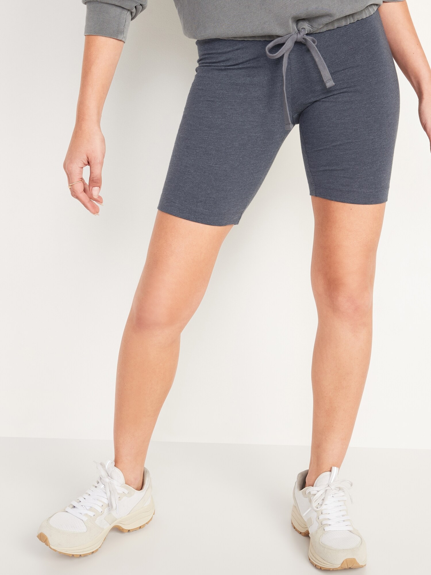 High-Waisted Long Biker Shorts For Women -- 9-Inch Inseam | Old Navy