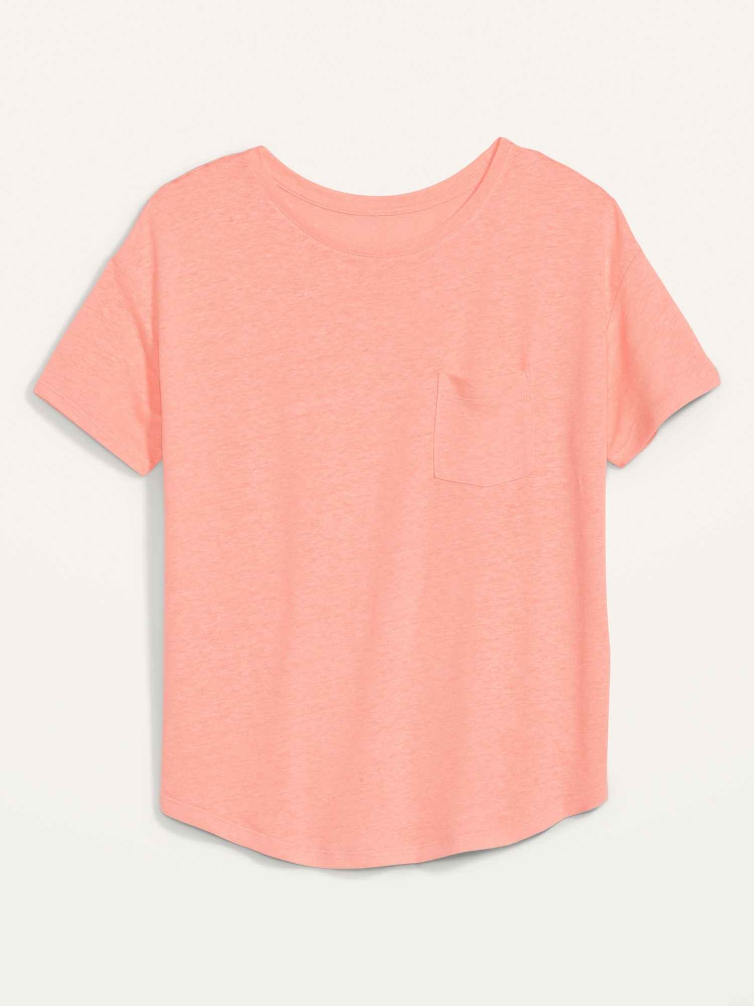 Loose Linen-Blend Easy Pocket Tee for Women | Old Navy
