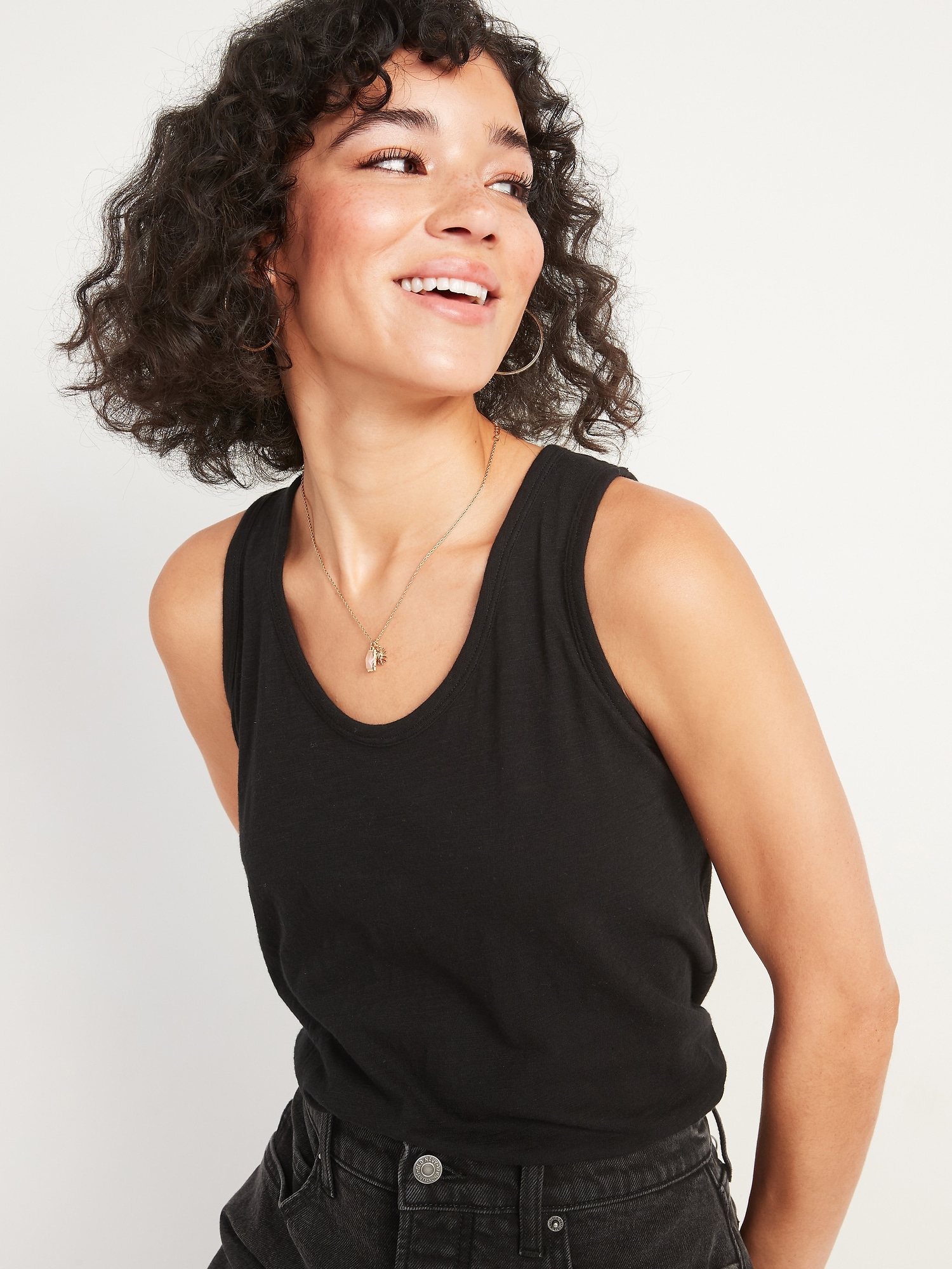 Slub-Knit Tie-Back Tank Top for Women | Old Navy