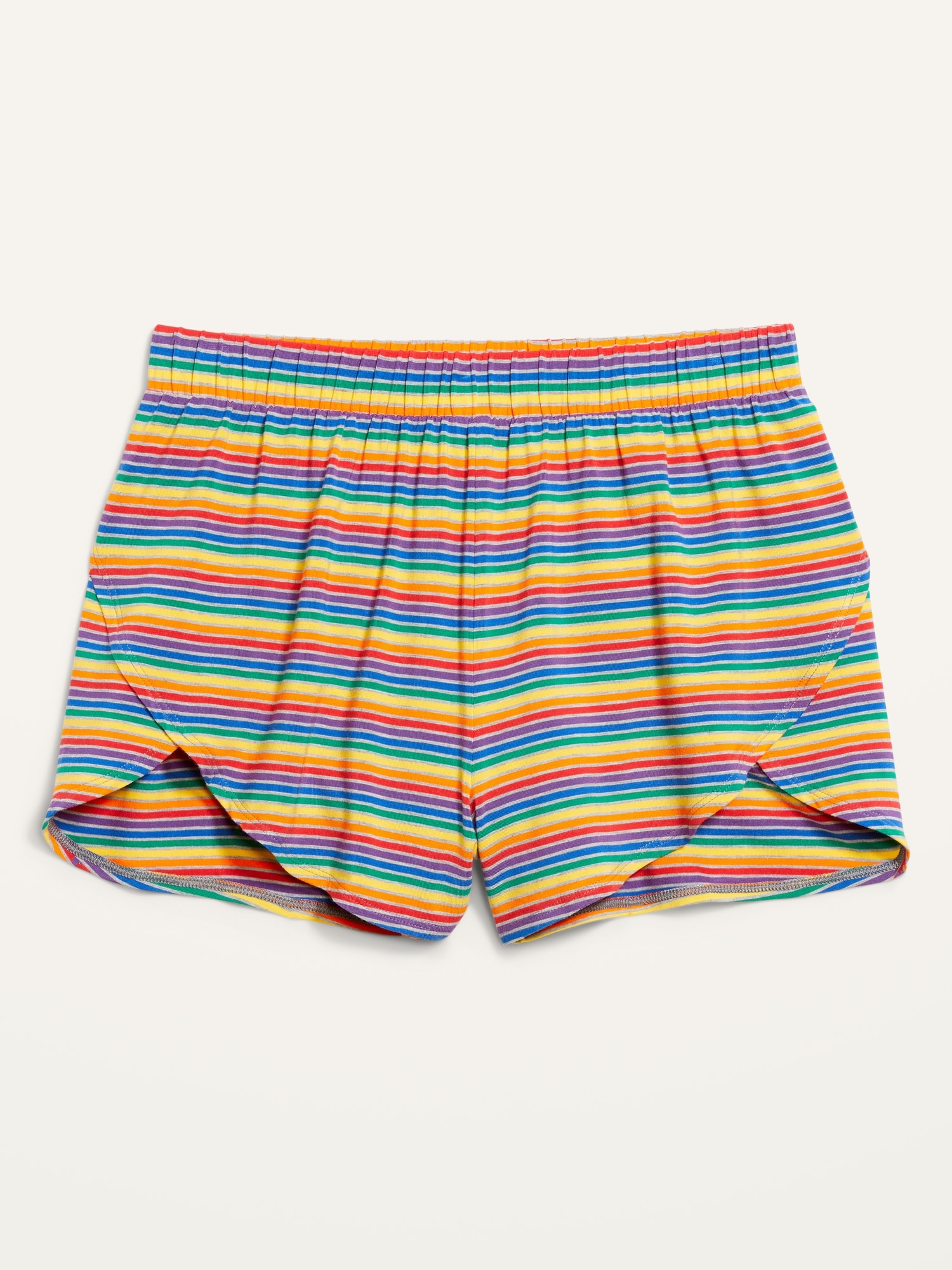 High-Waisted Sunday Sleep Ultra-Soft Pride Dolphin-Hem Pajama Shorts ...