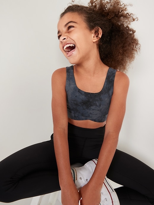 PowerChill Wrap-Front Hem Sports Bra for Girls | Old Navy