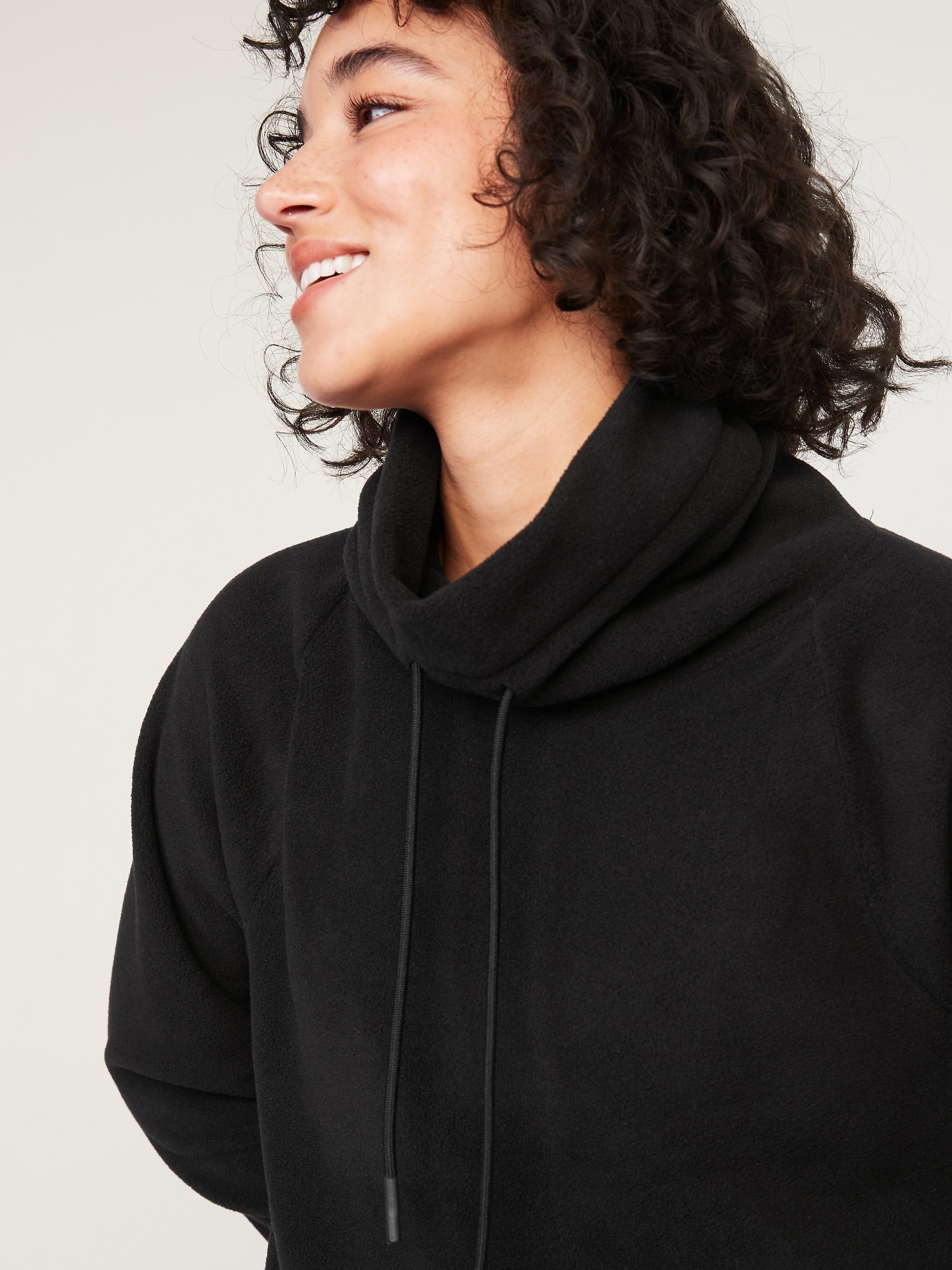 Funnel-Neck Cropped Microfleece Sweatshirt for Women | Old Navy