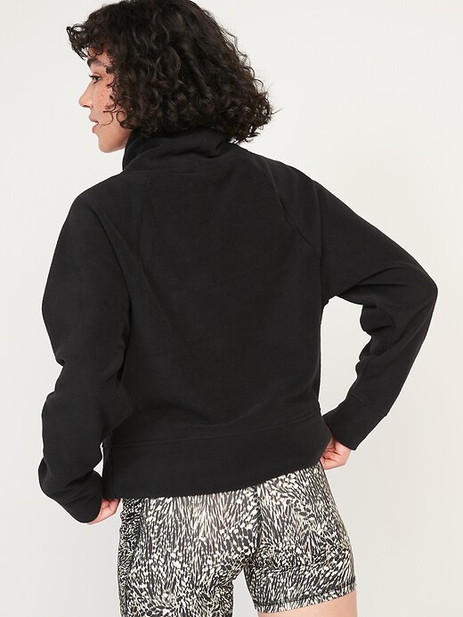 Funnel-Neck Cropped Microfleece Sweatshirt for Women | Old Navy