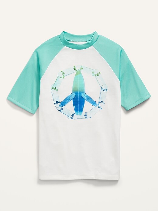 Graphic Raglan-Sleeve Mesh Rashguard for Boys | Old Navy