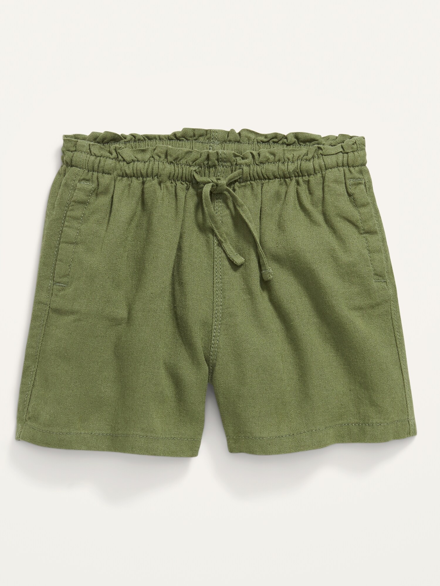 Functional Drawstring Linen-Blend Pull-On Shorts for Toddler Girls ...