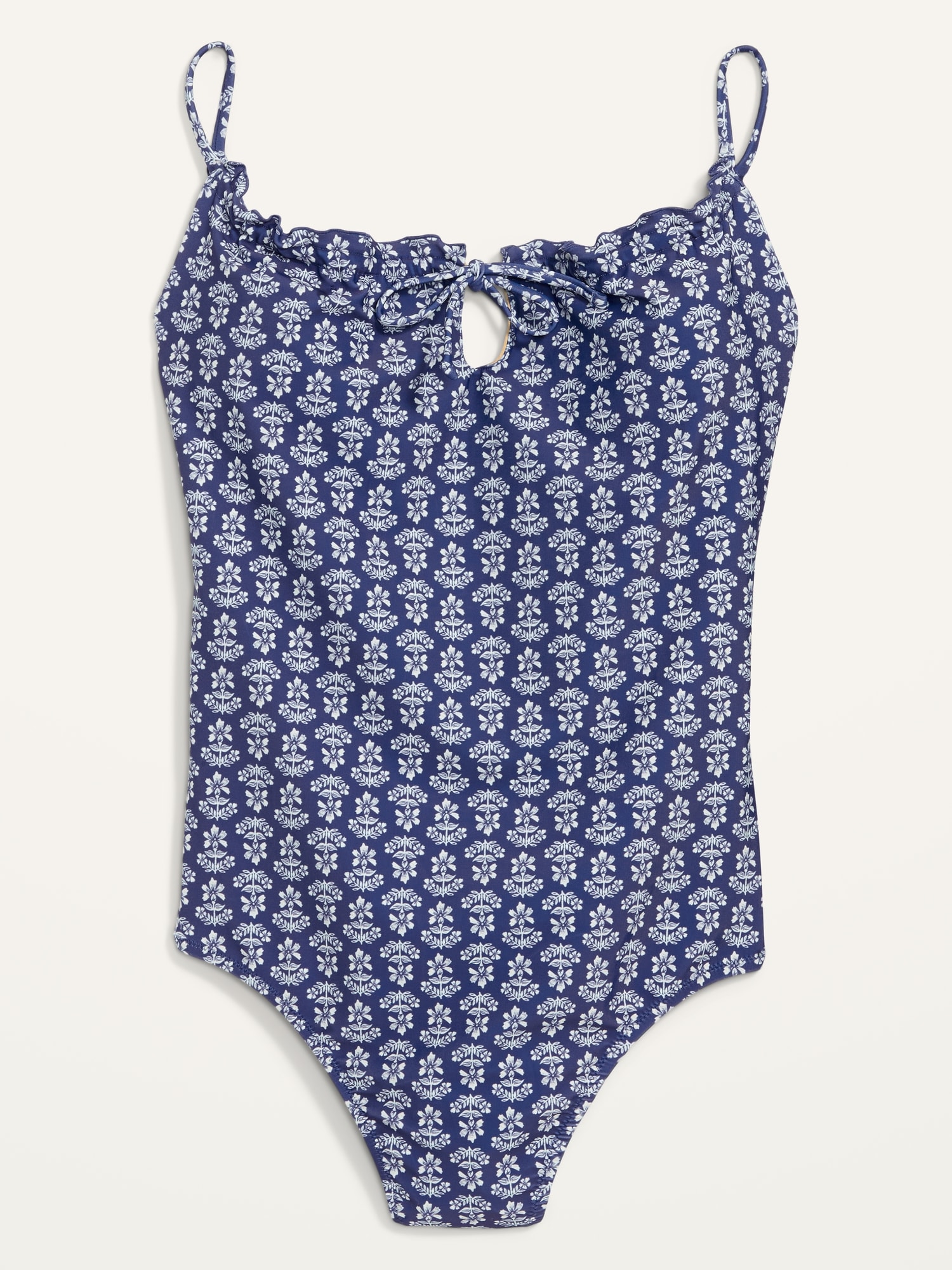Gathered Keyhole One-Piece Swimsuit for Women | Old Navy