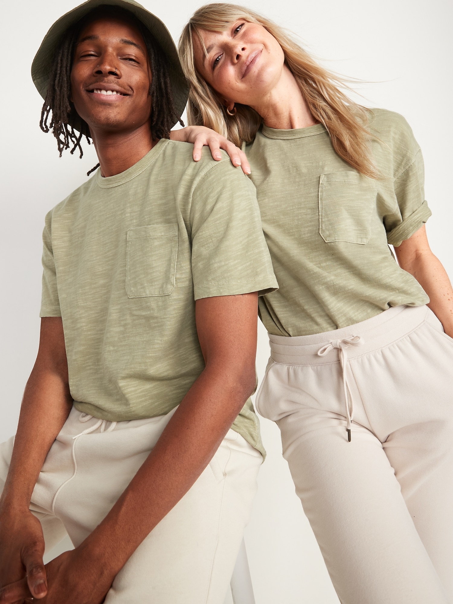 Garment-Dyed Workwear-Pocket Gender-Neutral T-Shirt for Adults | Old Navy