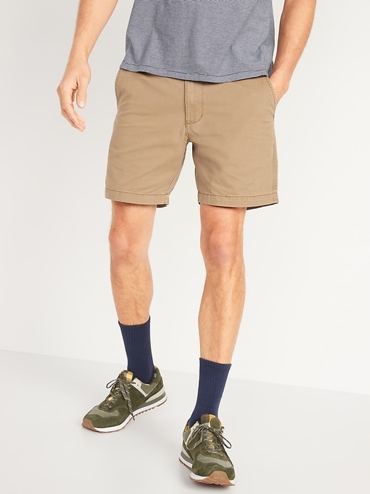 Old Navy - Straight Lived-In Khaki Non-Stretch Shorts for Men -- 7-inch ... Old Navy - Straight Lived-In Khaki Non-Stretch Shorts for Men -- 7-inch ...