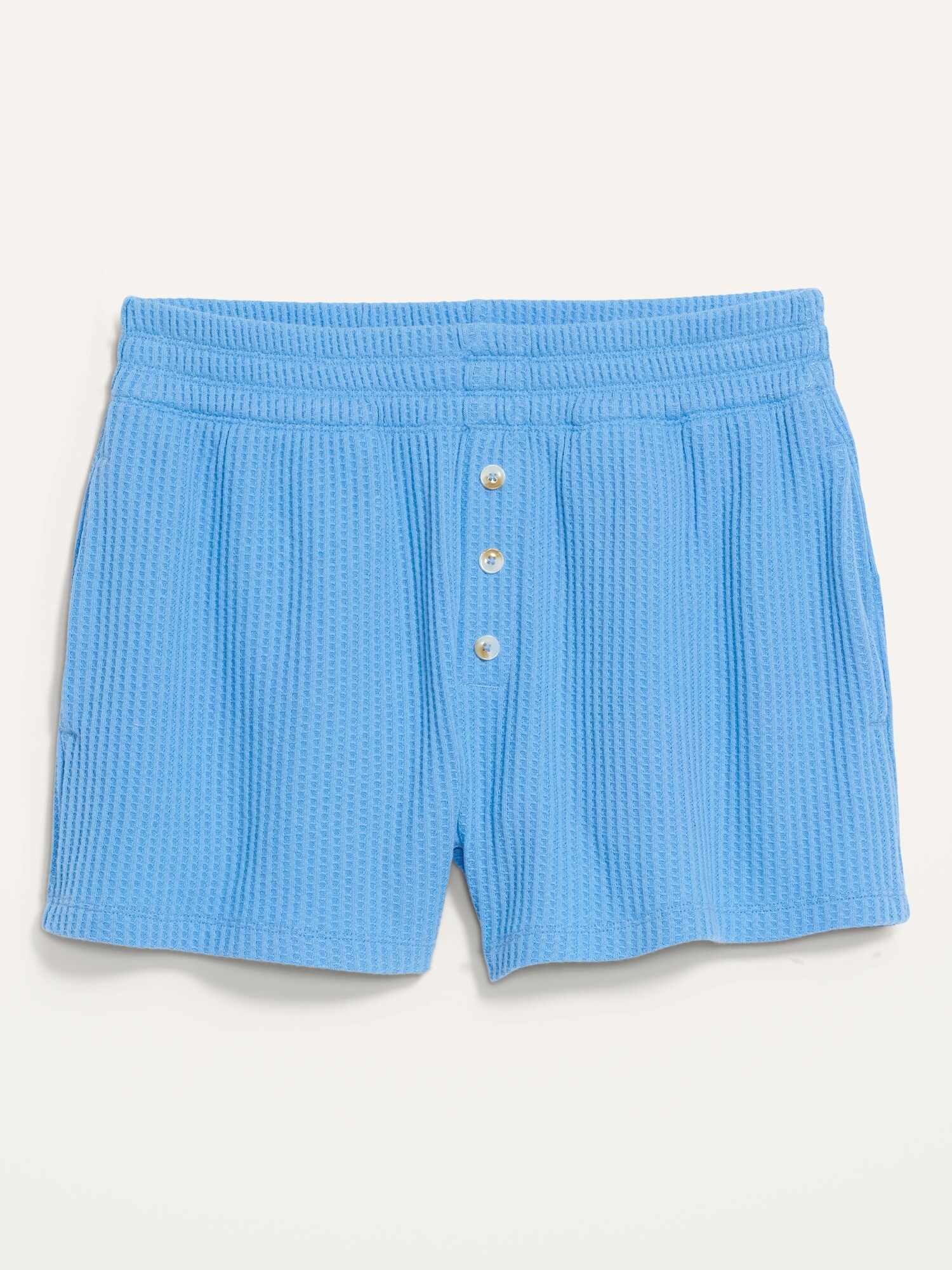 High-Waisted Thermal Pajama Boxer Shorts -- 3-inch inseam | Old Navy