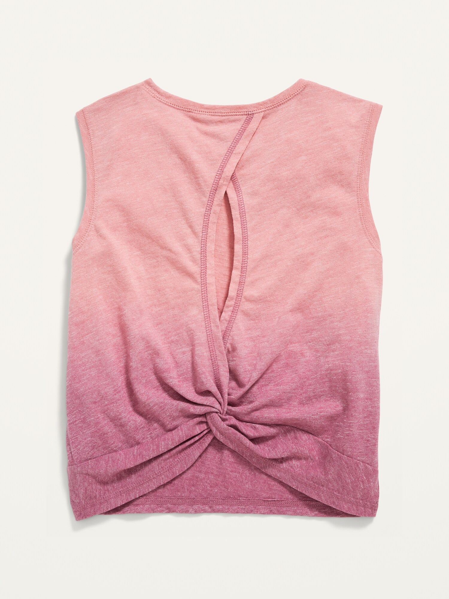 Sleeveless Slub-Knit Cutout Twisted-Back Tank Top for Girls | Old Navy