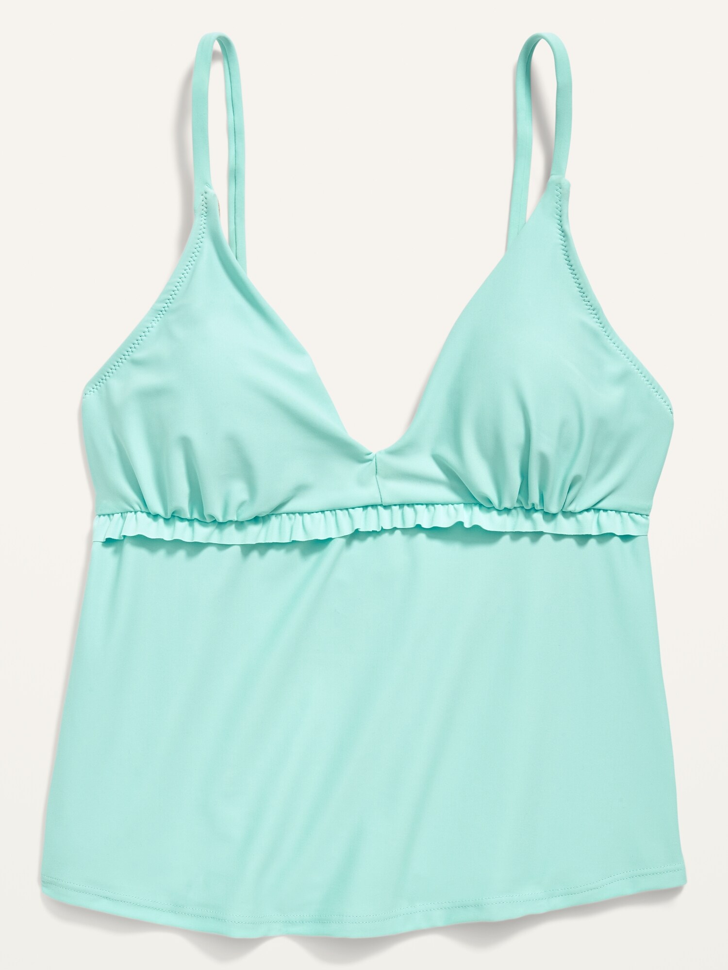 V-Neck Ruffle-Trimmed Tankini Swim Top | Old Navy