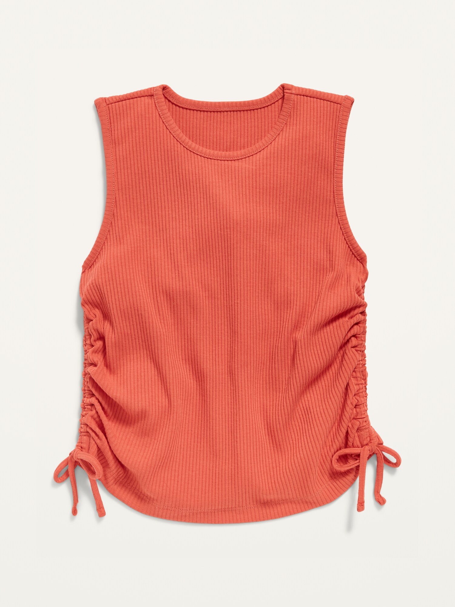 Rib-Knit High-Neck Cinch-Tie Tank Top for Girls | Old Navy