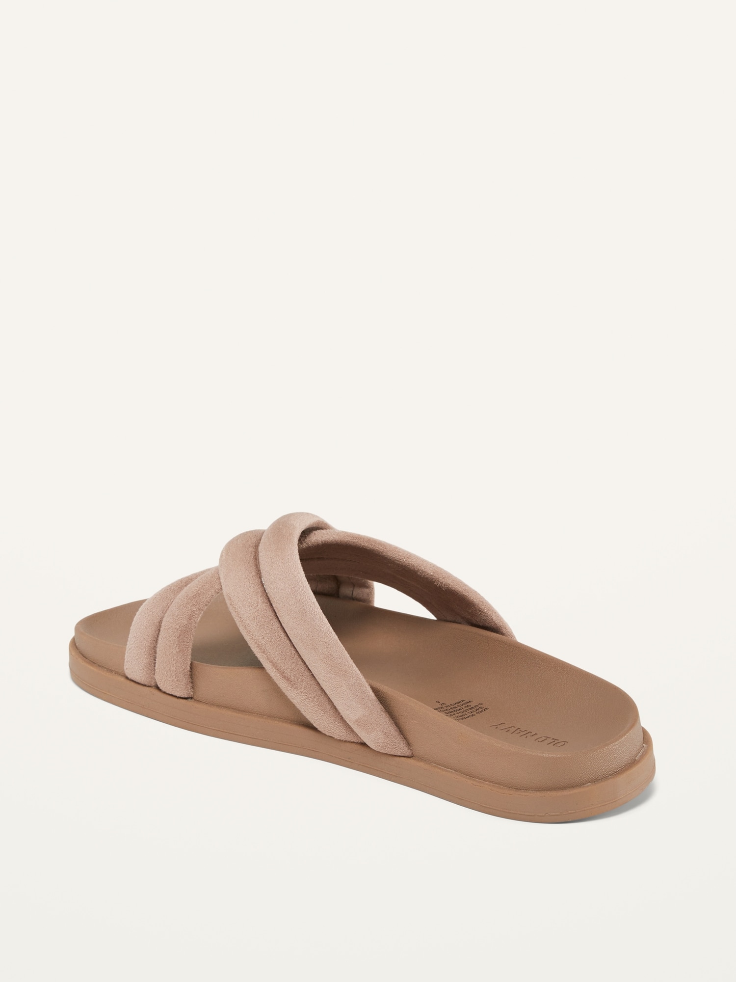 Faux-Suede Cross-Strap Slide Sandals for Women | Old Navy