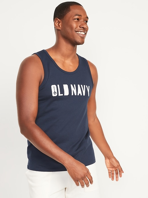 Soft-Washed Logo-Graphic Tank Top for Men | Old Navy