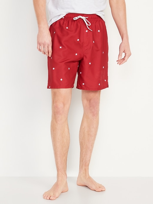 Printed Swim Trunks For Men 7 Inch Inseam Old Navy