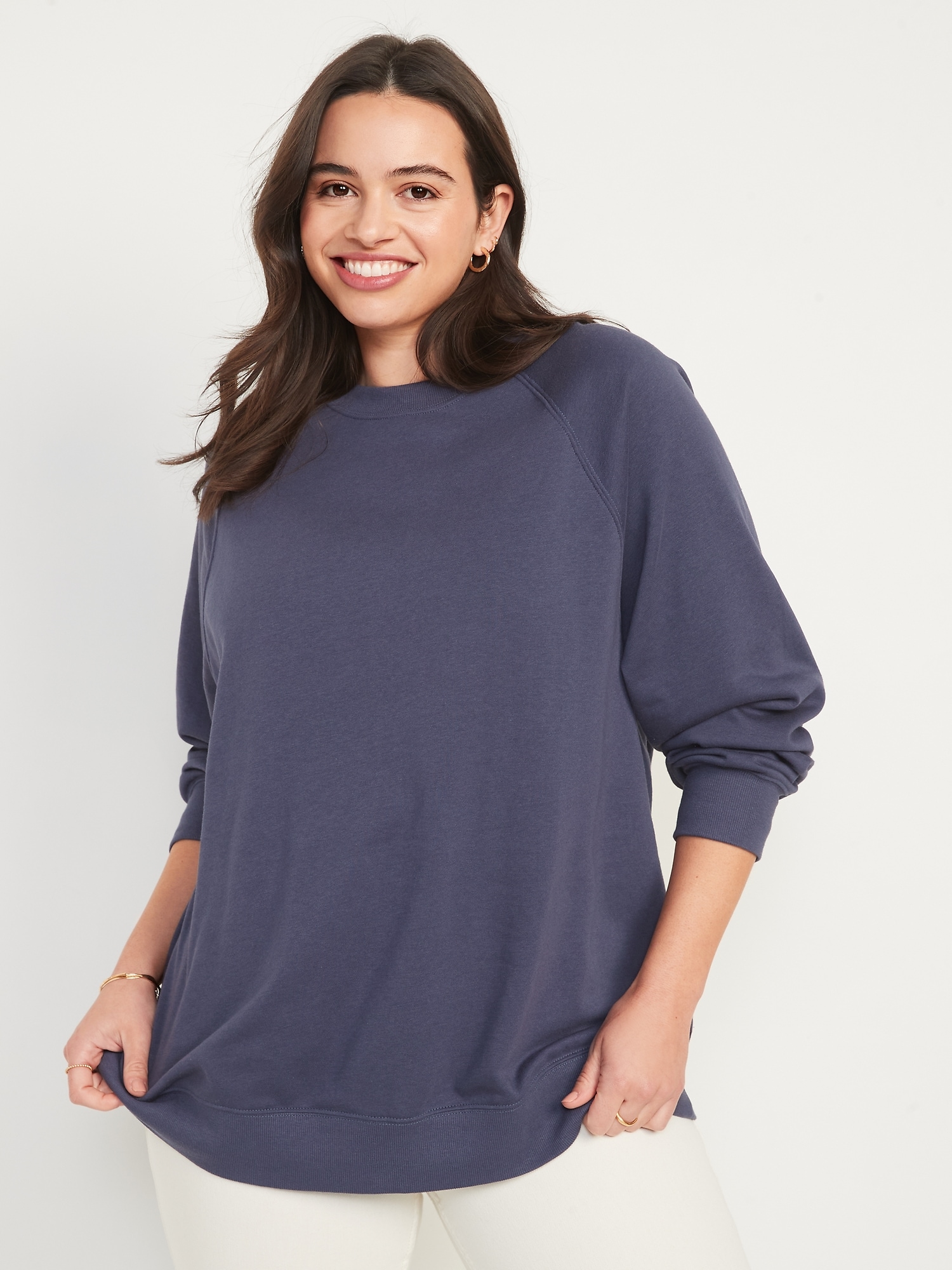 Oversized French Terry Tunic Sweatshirt for Women | Old Navy