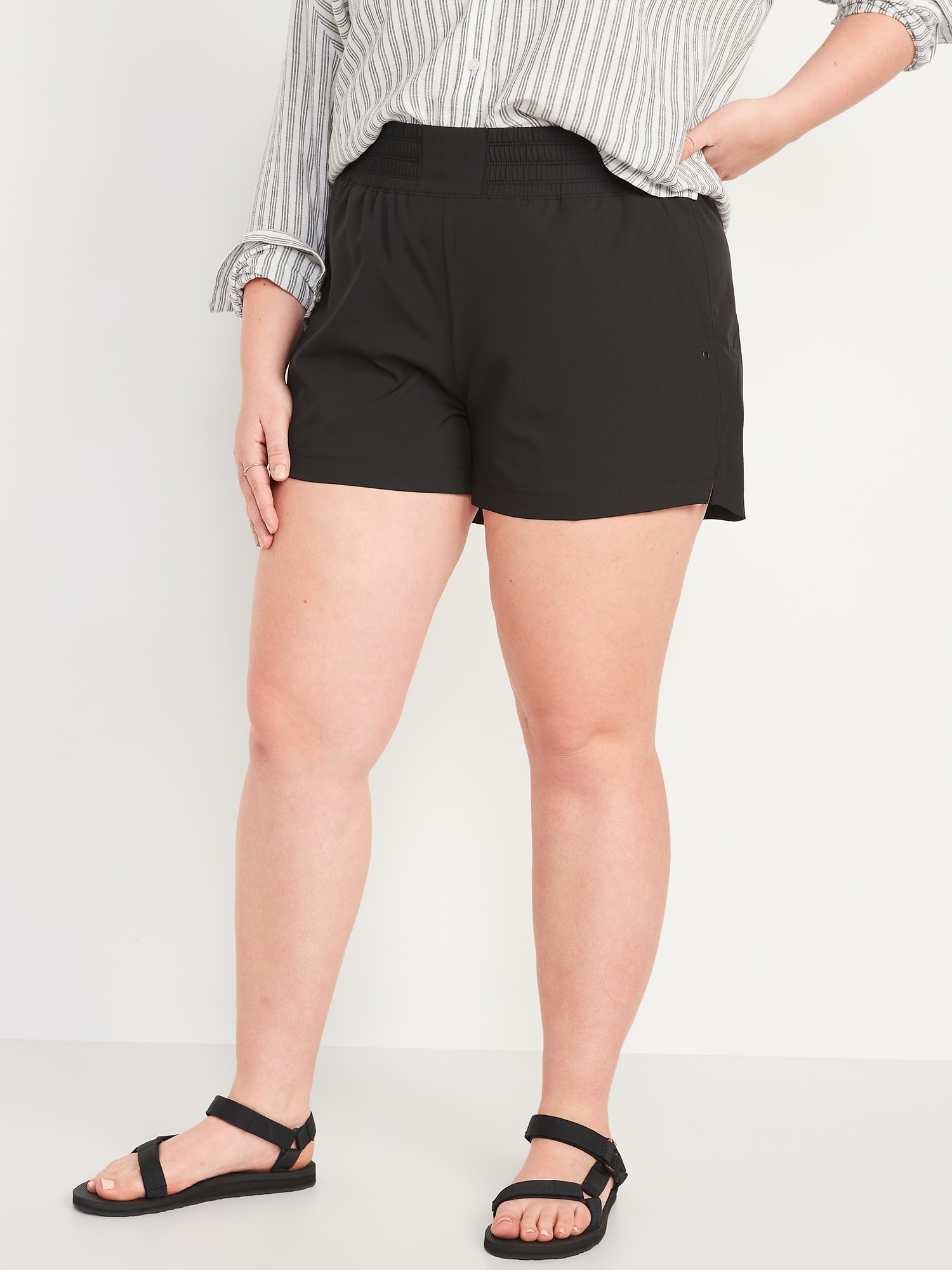 High-Waisted StretchTech Shorts -- 4-inch inseam | Old Navy
