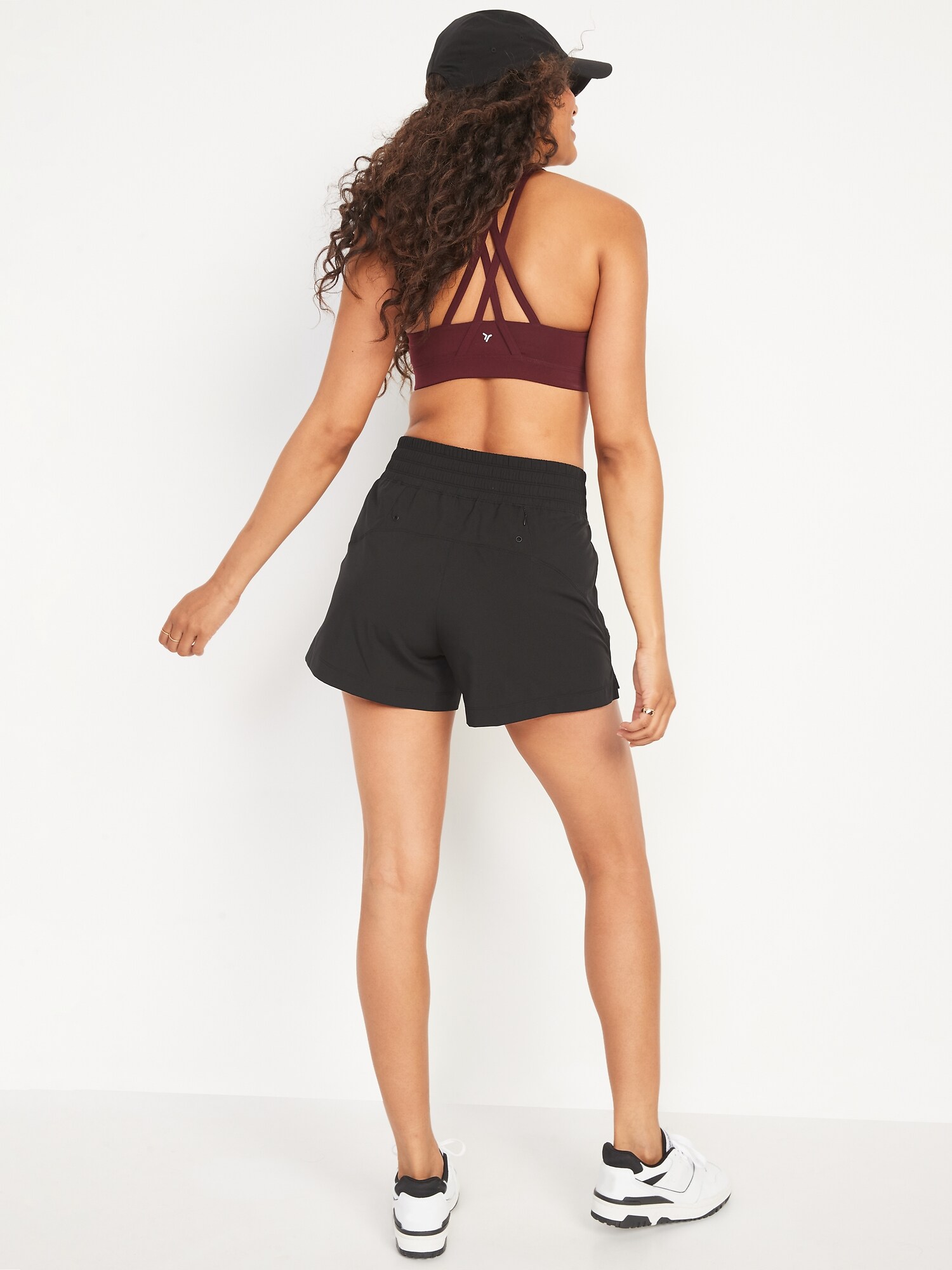 High-Waisted StretchTech Shorts -- 4-inch inseam | Old Navy