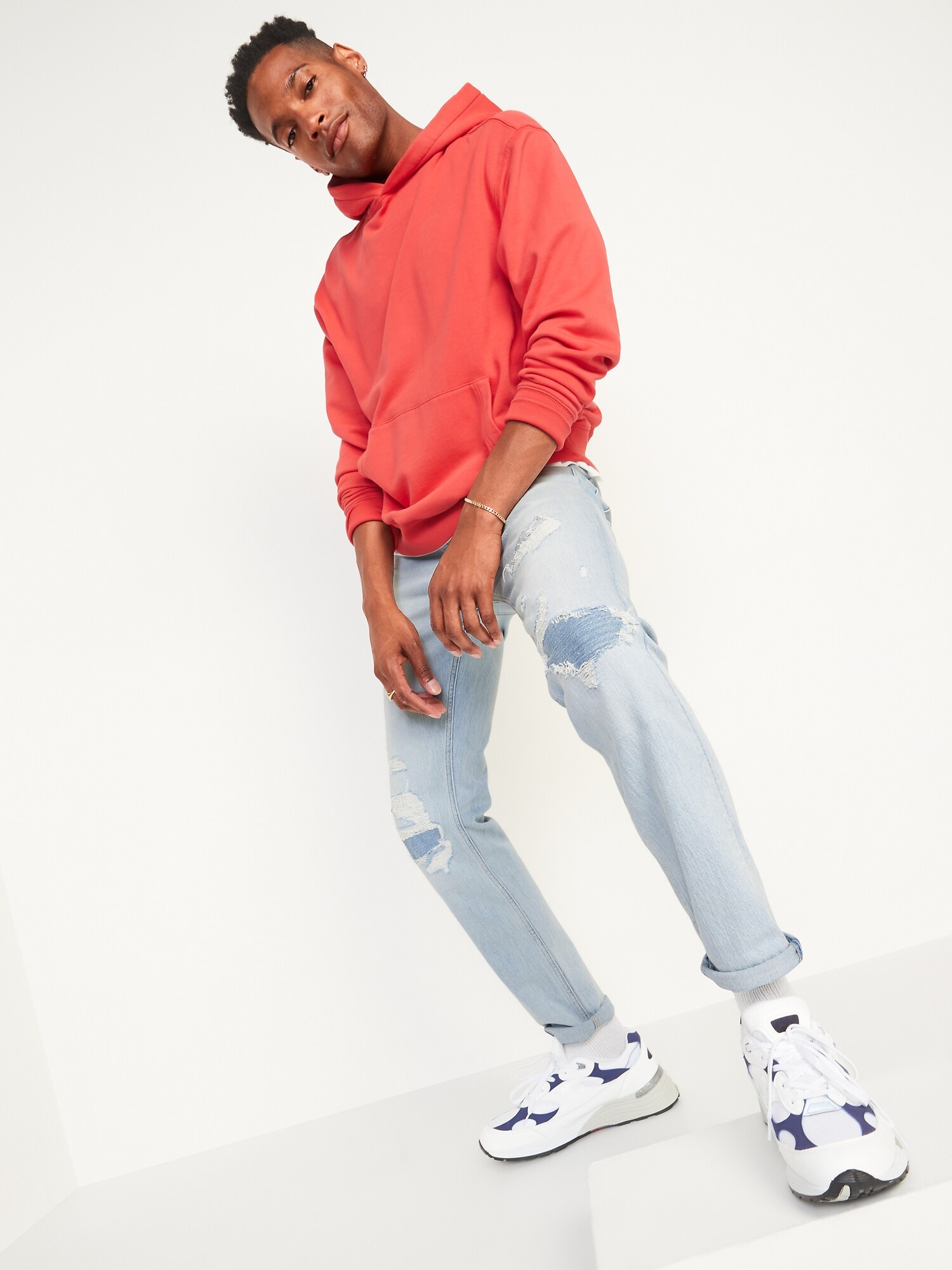 Slim Built-In Flex Rip-and-Repair Jeans for Men | Old Navy