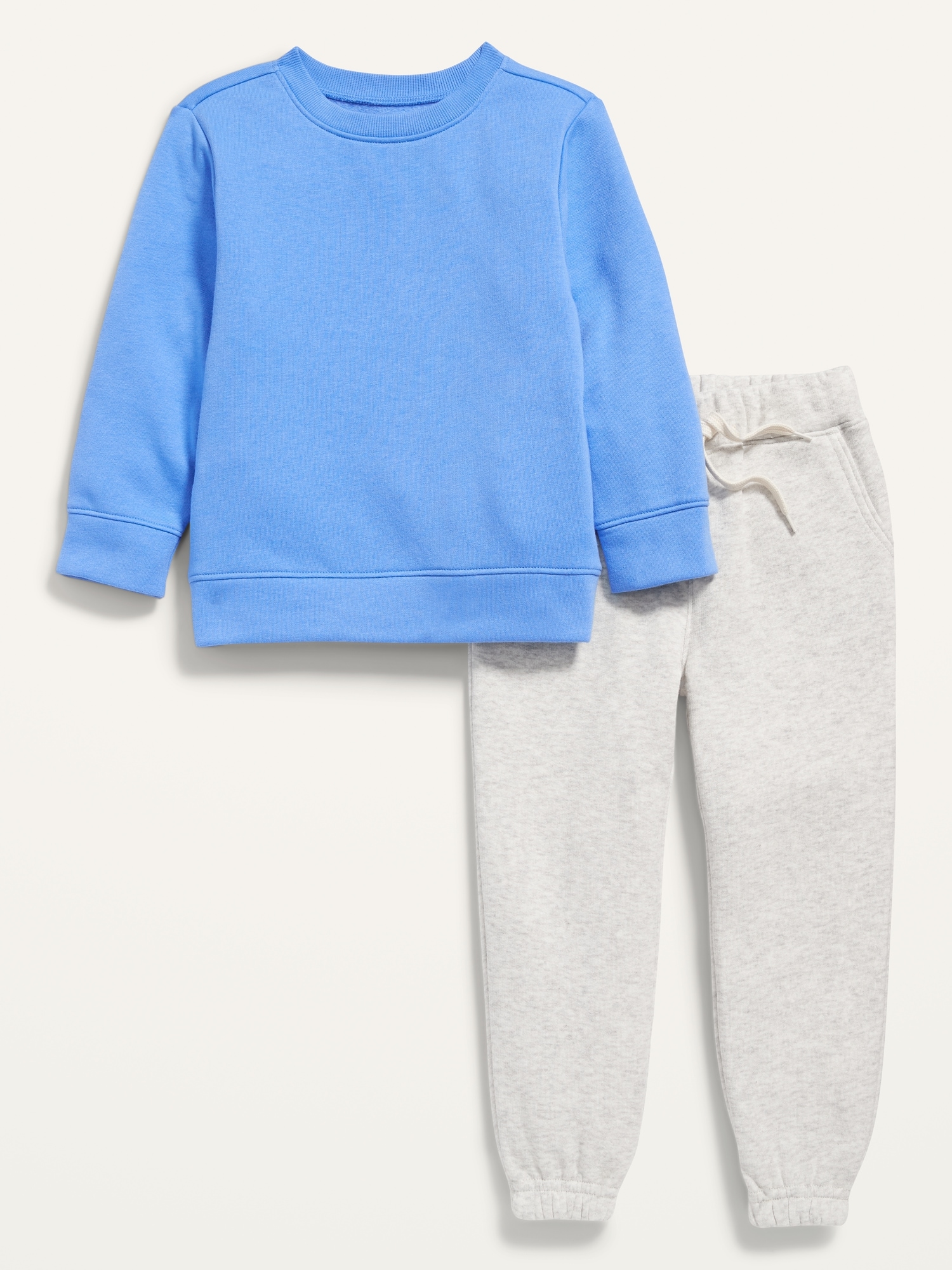 Unisex Sweatshirt and Functional-Drawstring Sweatpants Set for Toddler ...