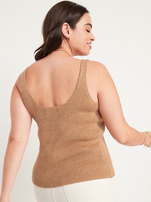 V-Neck Rib-Knit Sweater Tank Top | Old Navy