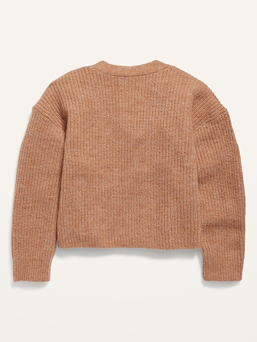 Cropped Button-Front Pocket Cardigan Sweater for Girls | Old Navy