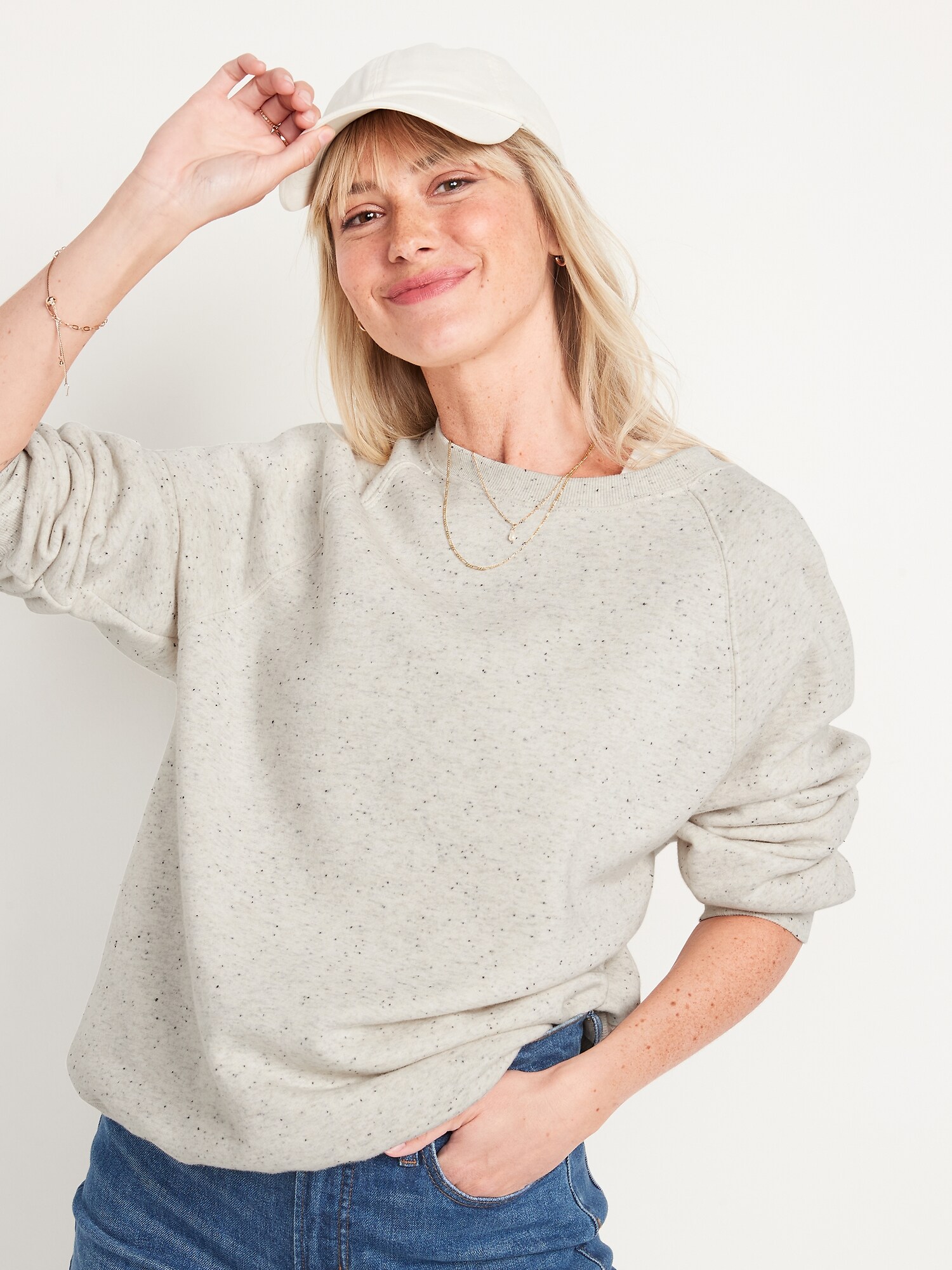Oversized French Terry Tunic Sweatshirt for Women | Old Navy