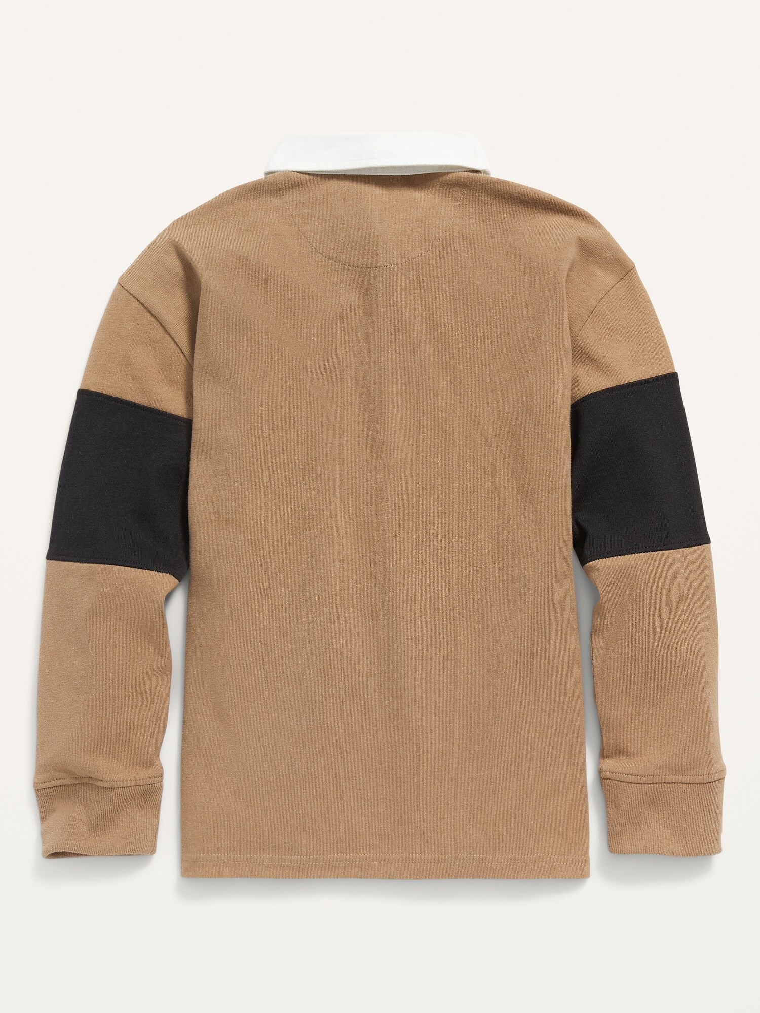 Gender-Neutral Color-Blocked Long-Sleeve Rugby Polo Shirt for Kids ...
